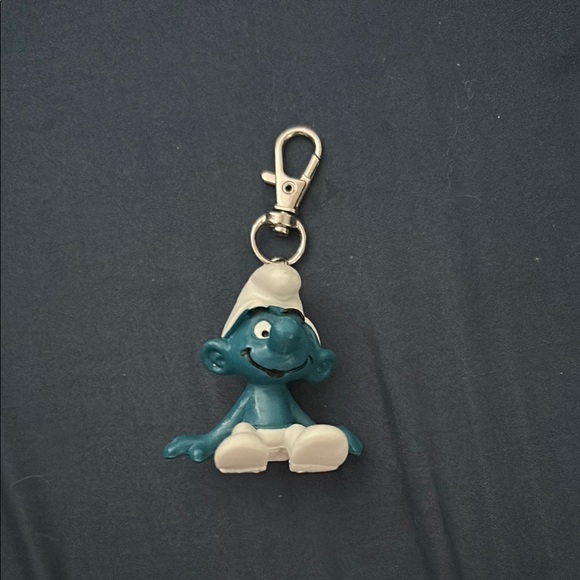 Other | Blue And White Smurf Keychain | Poshmark